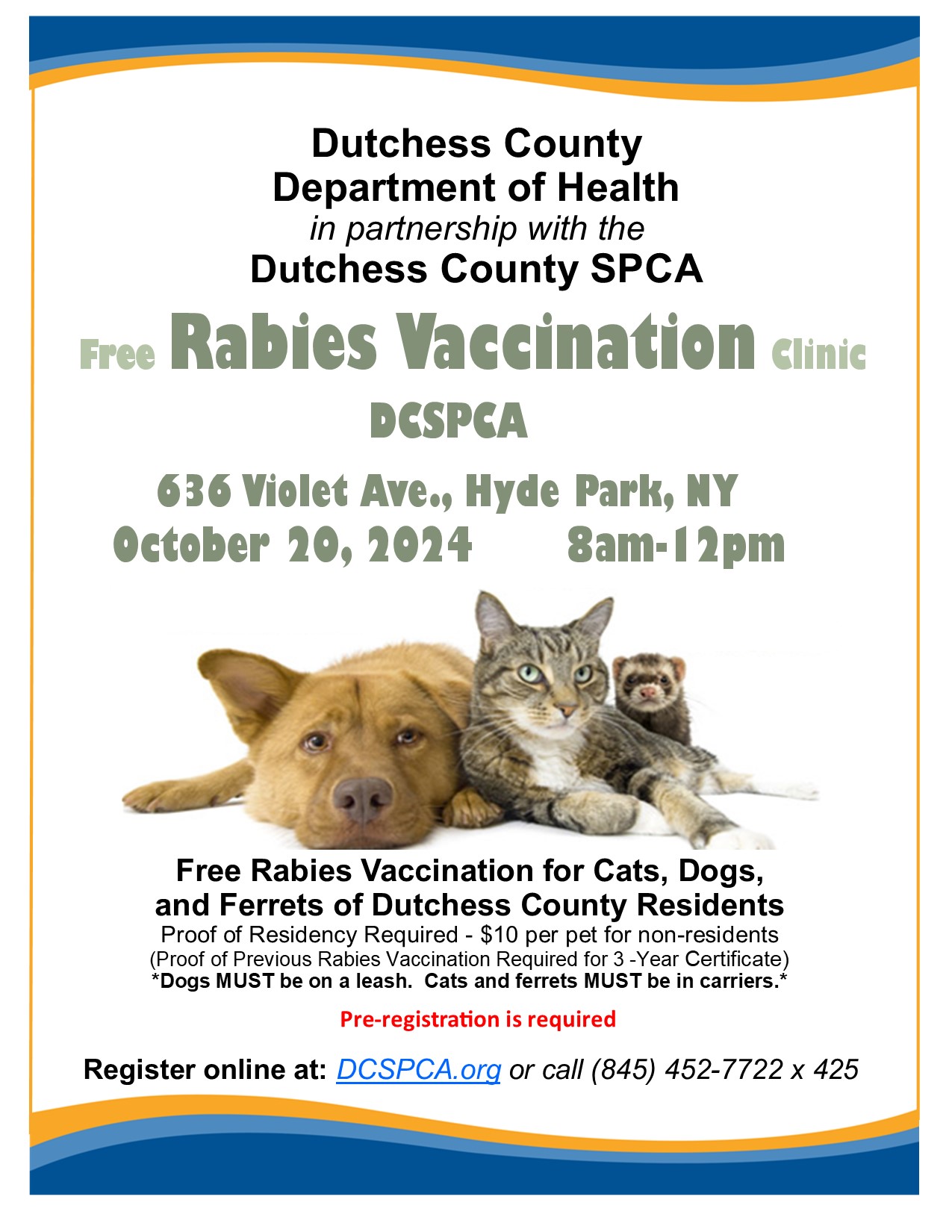County To Offer Free Rabies Clinic on October 20th