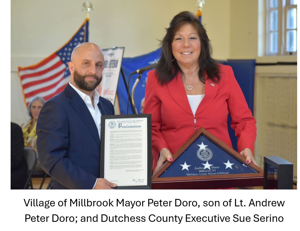 Serino Hosts Inaugural ‘Honor-A-Veteran’ Ceremony to Recognize Service of Millbrook Veteran